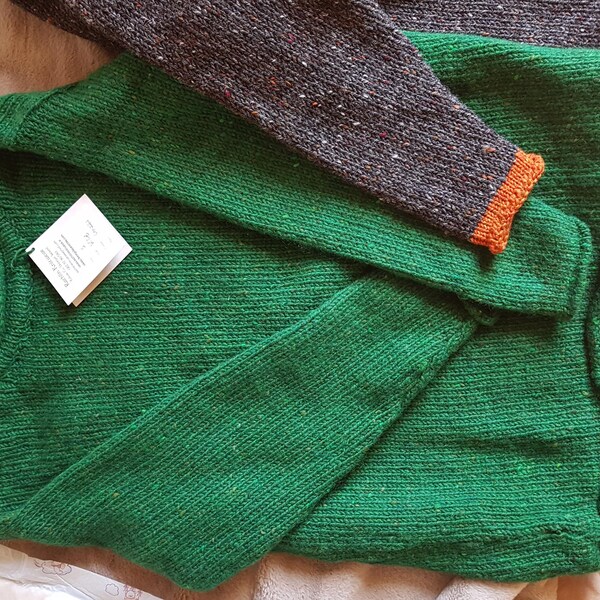 Irish Donegal Fisherman Sweater in 100% Donegal Tweed Wool - Etsy