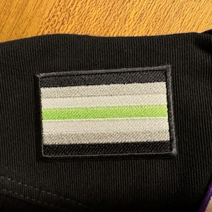 Lesbian 5-stripe Flag Embroidered Patch LGBT Gay Pride Hook and Loop ...