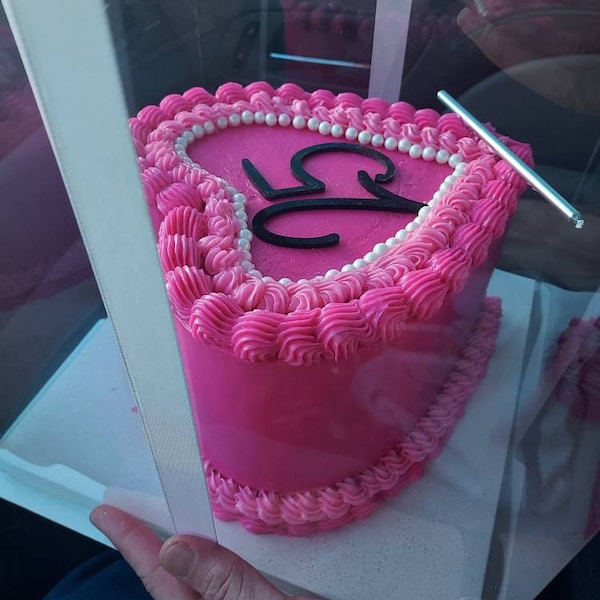 Elongated Acrylic Cross Cake Charm Slim Cross Baptism Cake Charm First ...