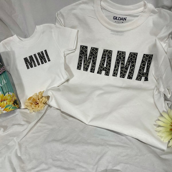 MAMA and MINI - PNG File - Animal Print / Printable Mama & Mini Design ...