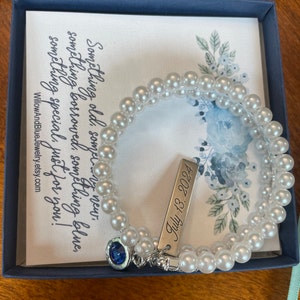 Something Blue for Bride, Engraved Bride Gift From Mom, Something Blue ...