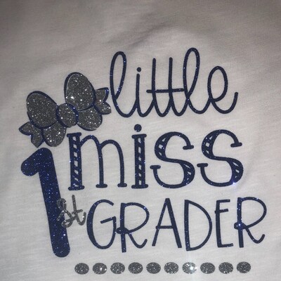Back to School, Little Miss 1st Grade SVG, School Cut File, School ...