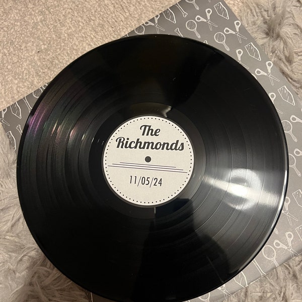 Record Guest Book Label STICKERS for 12" Vinyl LP Personalised Sign ...