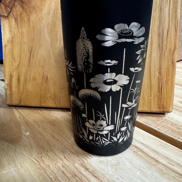 Wildflowers Tumbler Wrap Laser Svg 40oz Laser Engraved Tumbler Wrap ...