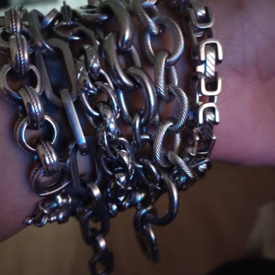 Stainless Steel Thick Chunky Curb Chain Custom Length Evil Eye ...