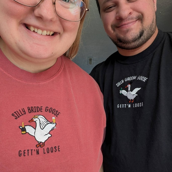 Embroidered Silly Goose Bride Shirt,comfort Colors Funny Goose Lover ...