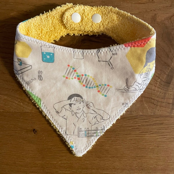 Bib | Retro Science Baby Bib | Geeky Nerdy Scientist Chemist Biologist ...