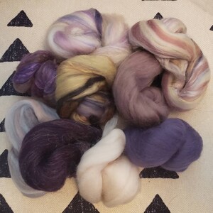 FIBER BUNDLE, Enchanted Fiber Kit, Vintage Pastels Art Batt Kit ...