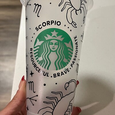Scorpio Zodiac Sign Cold Cup Star Sign Cup Zodiac Venti Cold Cup ...
