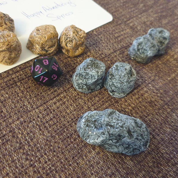 Rock Terrain Set Hand Painted | Big Rocks for Dungeons and Dragons ...