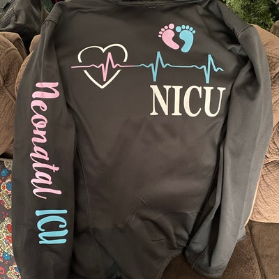 NICU Embroidered Jacket NICU Nurse Jacket Heart Stethoscope Baby Feet ...