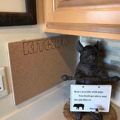 Personalized Cork Board With Engraved Name, Cork Board Letters ...