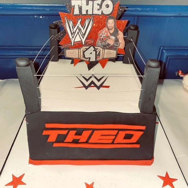 WWE Wrestling Personalised Cake Topper * Birthday * Roman Reigns - Etsy