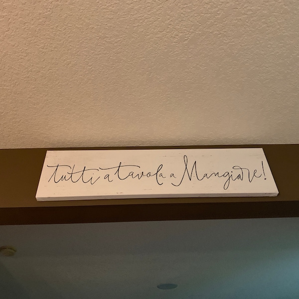 Tutti a Tavola a Mangiare Eat Sign Mangia Kitchen Sign Mangia Bene ...