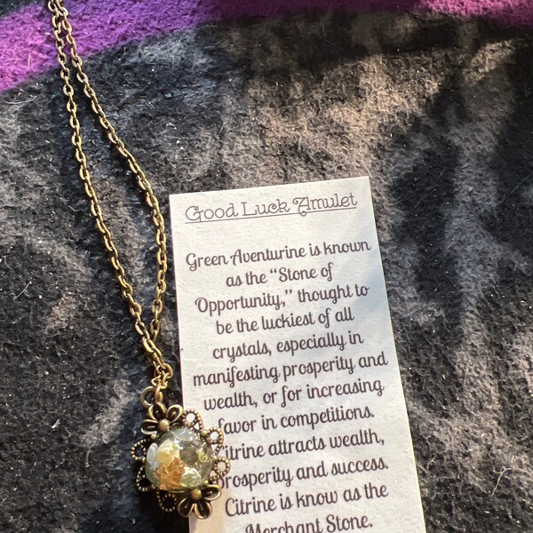 Good Luck Amulet - Charm, Jade, Gold, Reiki, Necklace, Witchcraft ...