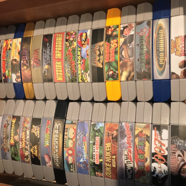 High-quality Nintendo 64 (N64) Cartridge Spine Labels - Full 296pc ...