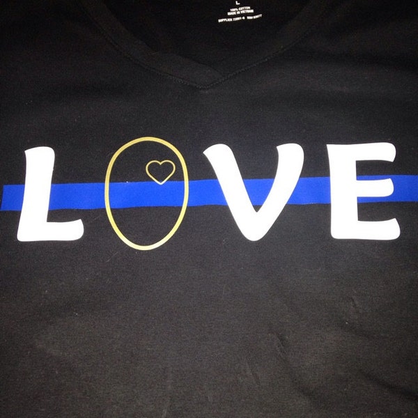 Police Officer Shield LOVE Iron on Decal With Size and Letter Color ...