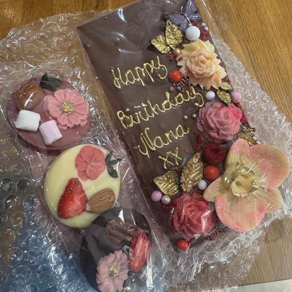 16 Personalised Rounds, Artisan Chocolate Mendiants Gift Box - Etsy