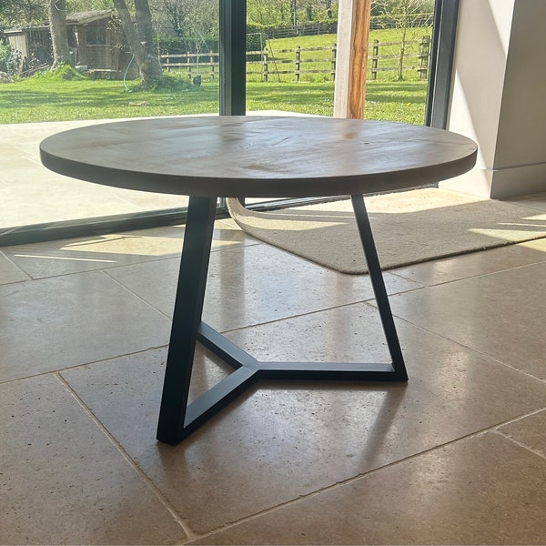 Unique Coffee Table Base for ROUND Table Top, Industrial Table Legs ...