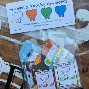 PERSONALIZED Set of 20 toothy Envelopes for Tooth - Etsy