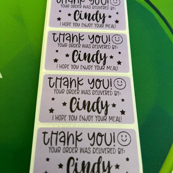 Personalized Doordash Delivery Stickers • Thank You Stickers for ...