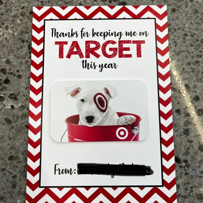 PRINTED Target Gift Card Holder, Teacher Appreciation Gift Card Holder ...