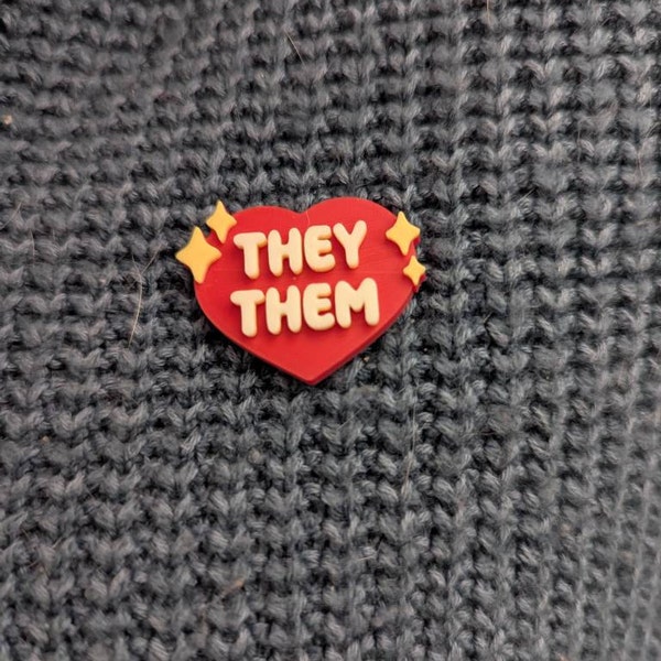 Vinyl Record Pronoun Pin | Custom 3D Printed Retro Music Media Lover ...
