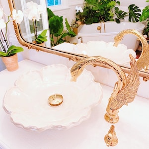 Flower Shaped Vessel Sink Custom Handmade Art Basin MADE TO | Etsy