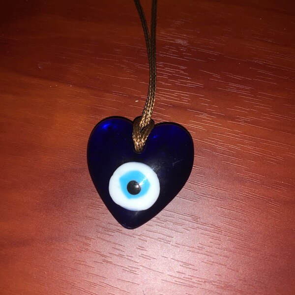 Evil Eye Heart Necklace/protection From the Evil Eye/heart Shaped Evil ...