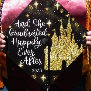 She Graduated Happily Ever After Grad Cap Topper Graduation Gift Tassel ...