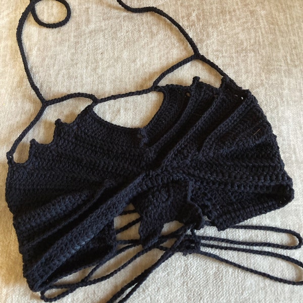 Crochet PATTERN | Batty Bralette Top Crochet Pattern | Women's Bat Wing ...