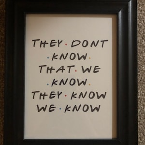 Custom Quote Friends Tv Show a Promise Between - Etsy