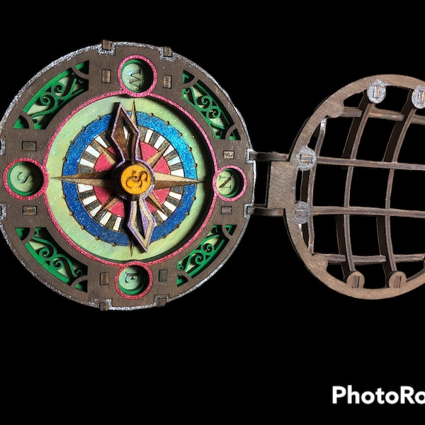 Santa Claus Compass - SVG Laser Cut File, Christmas 3d Plywood Design ...