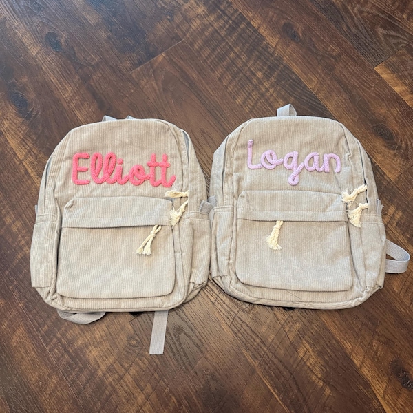 Sewn Letter Backpack,personalized Kids Backpack,kindergarten Backpack ...