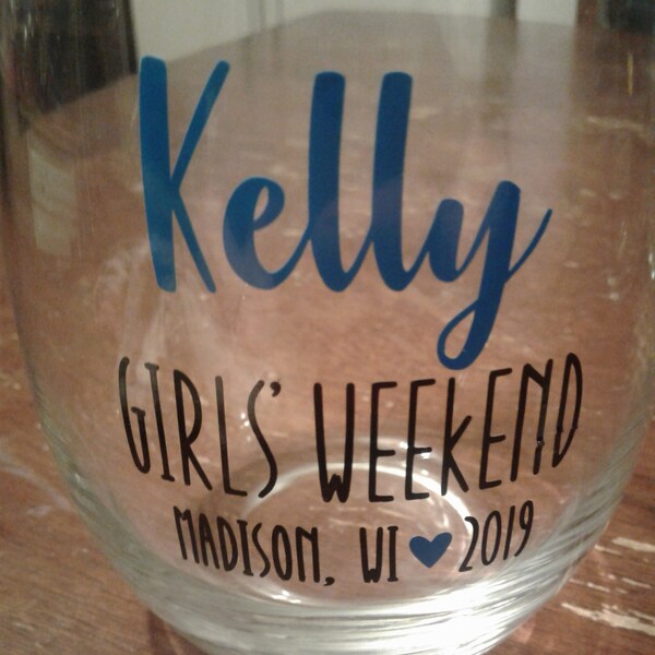 NAME Decals for Girls Weekend, Girls Night Out, Valentine Girls Weekend ...