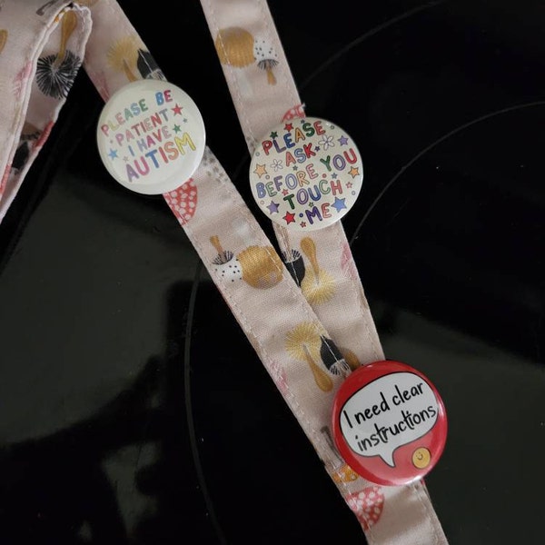 Please Ask Before You Touch Me - Sensory Overwhelm Badge Pin - Etsy