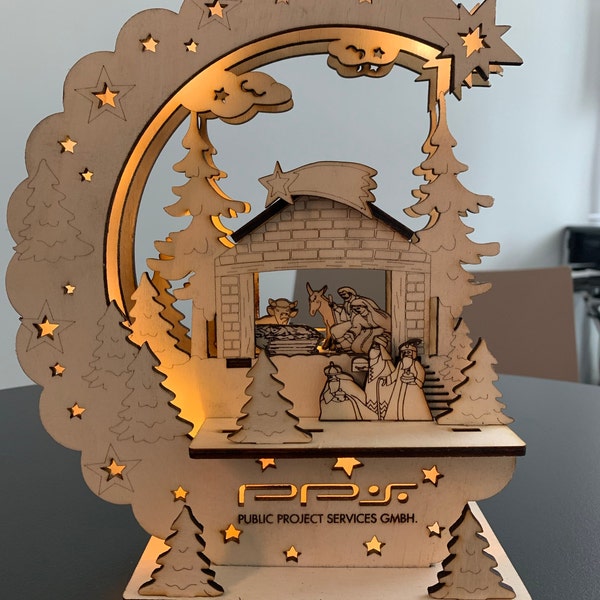 Nativity Scene Landscape 3D Laser Cut Thickness 3 Mm - Etsy