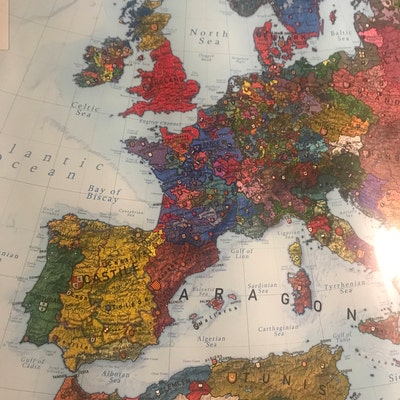 Germany History Map Holy Roman Empire 1444 - Etsy