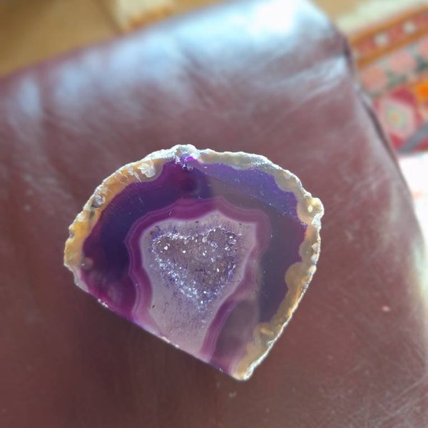 Purple Agate Geode, Brazilian Agate Geode, Purple, Agate, Gift, Crystal ...