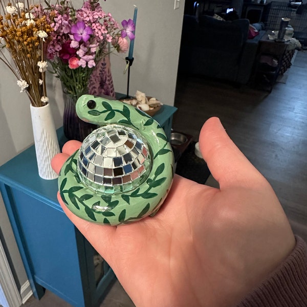 Clay Mirrorball Snails, Clay, Clay Sculptures, Disco Snail, Mirrorball ...