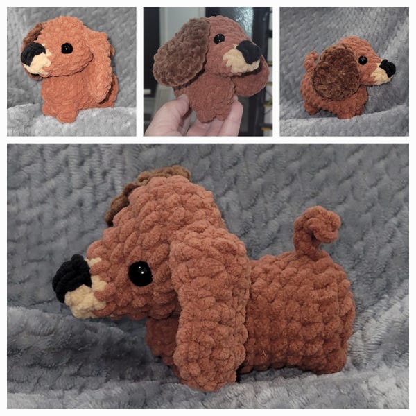 Dachshund Dog Crochet Patterns, Stuffed Animal Crochet Pattern ...