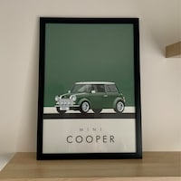Mini Cooper Mk1 Classic Poster | CUSTOMISABLE and Personalised Add Your ...