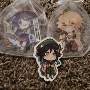 Bennett and Razor Keychains Genshin Impact Arcylic Charms - Etsy