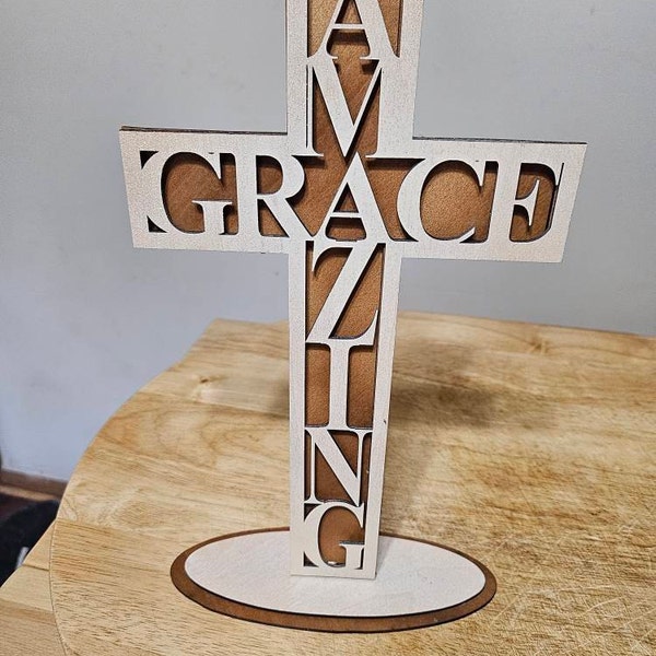 Amazing Grace 3 Layer Cross SVG/DXF - Etsy