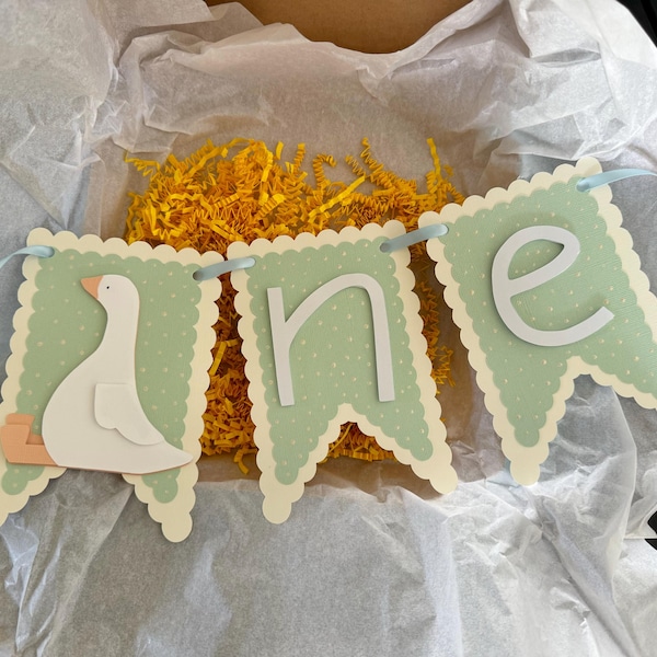 Goose Birthday Banner, Silly Goose Birthday, Goose Party, Goose ONE ...