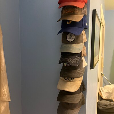 Holds 10 Baseball Hats, Wall Hat Rack, Baseball Hats, Baseball Hat Rack ...
