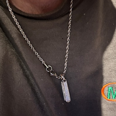 Matte Black Mens Dog Tag Necklaces by JV Jewelry - Etsy