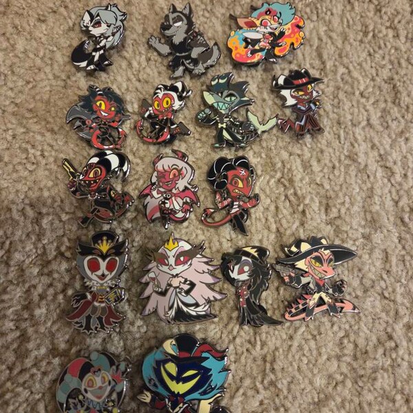 Vortex / Hellaverse Fanmerch / Hazbin Hotel Pins / Black Plated Hard ...