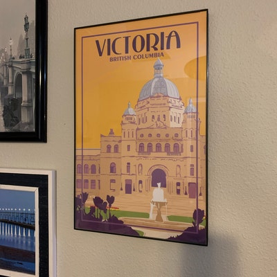 Victoria BC Vintage Travel Poster - Etsy