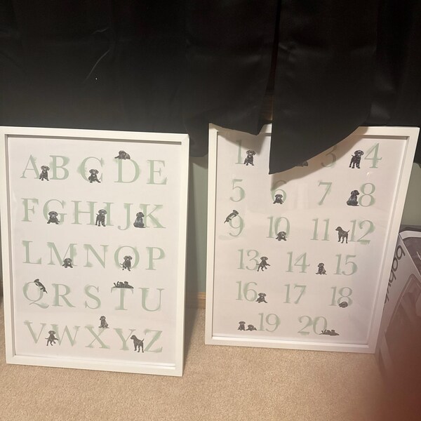 Puppy ALPHABET POSTER | Puppy Nursery Decor | Puppy Dog Wall Art for a ...
